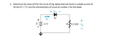 solved 2 determine the value of r for the circuit of fig