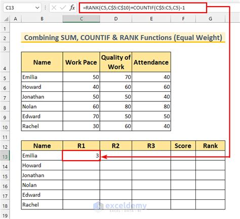 Stack Ranking Excel Template