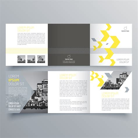 Tri Fold Brochure Template Minimalistic Geometric Design For Corporate