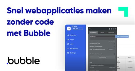 Quickly Create Web Applications Without Code With Bubble