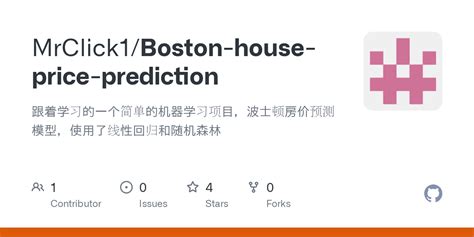 Github Mrclick Boston House Price Prediction