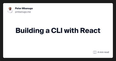 Building A Cli With React