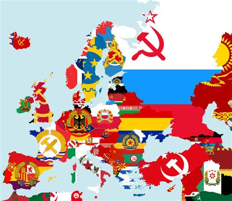 Flag Map Of Europe Communist Socialist By Guilhermealmeida095 On