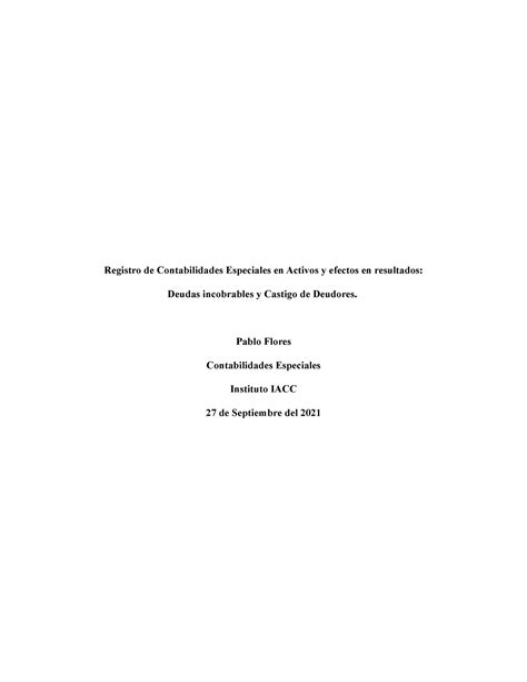 Tarea Semana 5 Contabilidades Especiales Registro De Contabilidades
