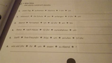 Ułóż zdania z podanych wyrazów Brainly pl