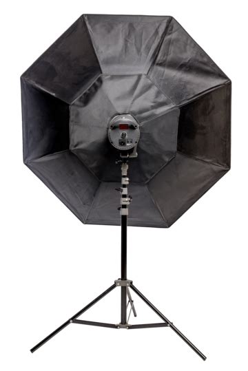 Octagonal Softbox Equipped Flash Mounted On A Single Photo Work Png