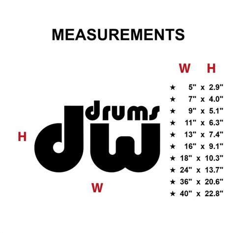 Dw Drums Logo Vinyl Decal Sticker Nicedecal