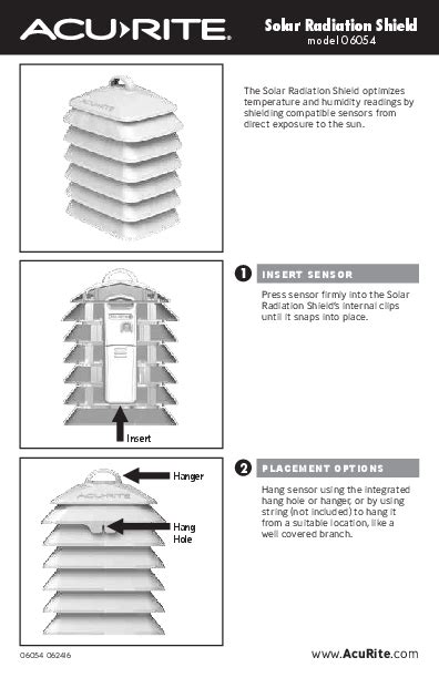 Acurite Solar Radiation Shield Instructions For Optimal Temperature And