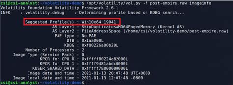 Analyzing A Memory Dump For Malicious Activity With Volatility My