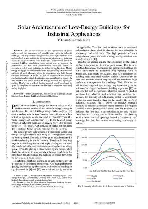 Pdf Solar Architecture Of Low Energy Buildings For Industrial