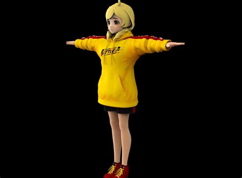 Anime Character Girl M16 3d Model By Cganime