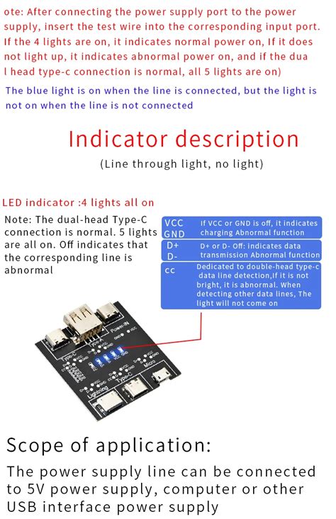 Dt3 Data Cable Detection Board Type C Micro Usb C Cable Tester Short