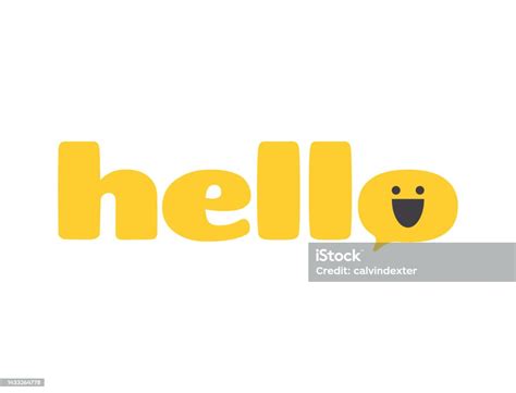 연설 거품과 이모티콘이있는 안녕하세요 단어 공감에 대한 스톡 벡터 아트 및 기타 이미지 공감 Brand Name