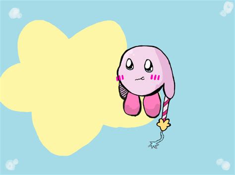 Kirby Floating In Front Of A Badly Drawn Star By Pastarrie On Deviantart