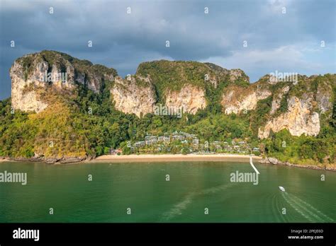 Centara Grand Beach Resort And Villas Krabi Thailand Drone Aerial Stock