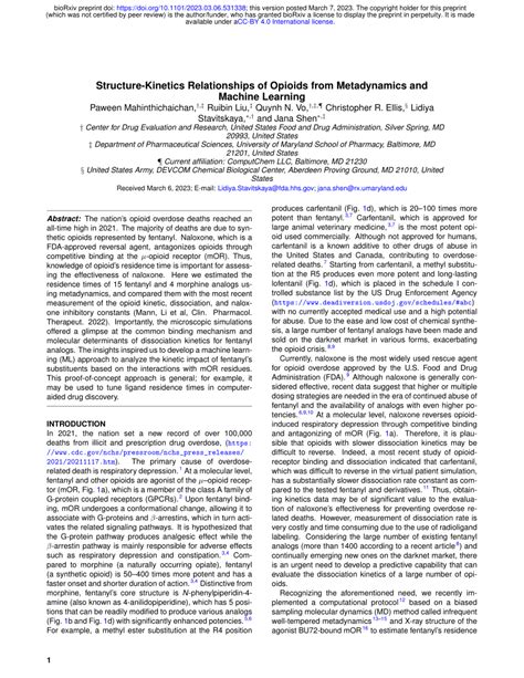 Pdf Structure Kinetics Relationships Of Opioids From Metadynamics And Pdf Structure Kinetics Relationships Of Opioids From Metadynamics And