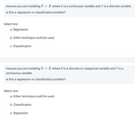 Solved Assume You Are Modeling Y X Where X Is A Continuous Chegg