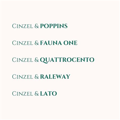 Cinzel Font Pairing