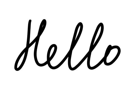 Premium Vector Hello Word Hand Drawn Lettering Vector Black