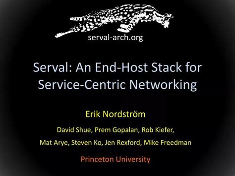 Ppt Serval An End Host Stack For Service Centric Networking