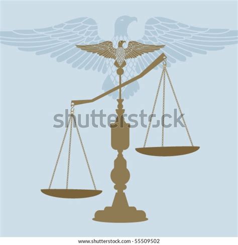 Scales Justice Eagle Perched Use Without Stock Vector Royalty Free