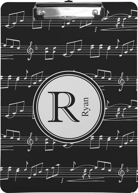 Custom Musical Notes Clipboard Personalized Youcustomizeit