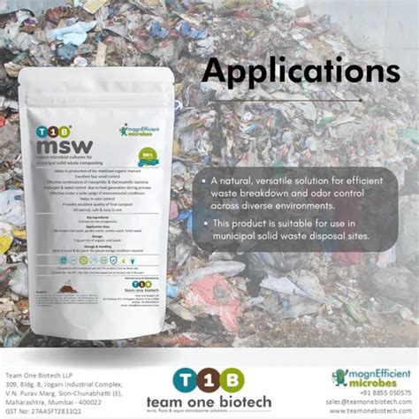 1 Kg Grade Standard BioTech Grade Bio Culture For Efficient Urban