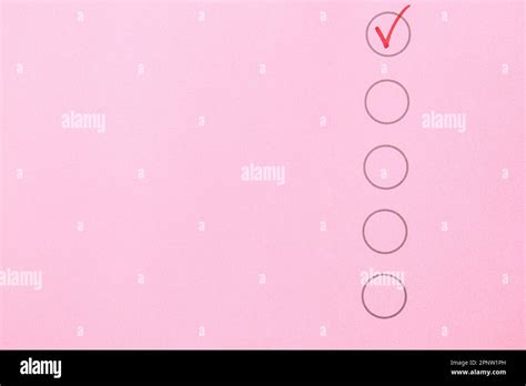 Checklist Box With Red Mark Stock Photo Alamy