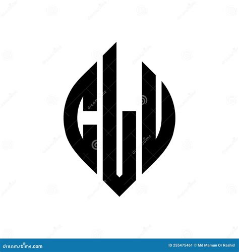 Clu Circle Letter Logo Design With Circle And Ellipse Shape Clu