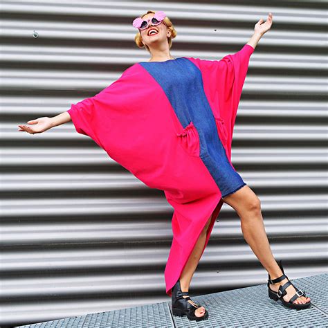 Maxi Dress Denim Dress Plus Size Dress Long Dress Tdk320 Etsy