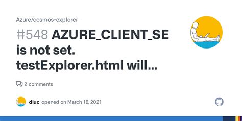 azure client secret is not set testexplorer will not work · issue
