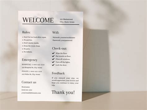 Vrbo Welcome Sign Editable And Printable Canva Template Vrbo Template