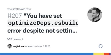 You Have Set `optimizedepsesbuildoptions` Error Despite Not Setting It Or · Issue 207