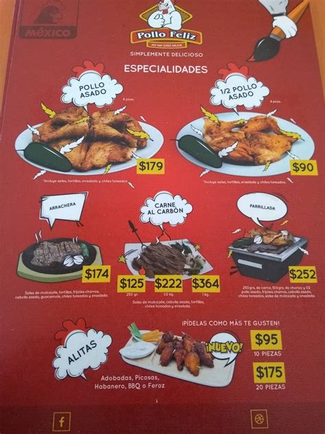 Carta Del Restaurante Pollo Feliz Santiago Del Querétaro Carretera