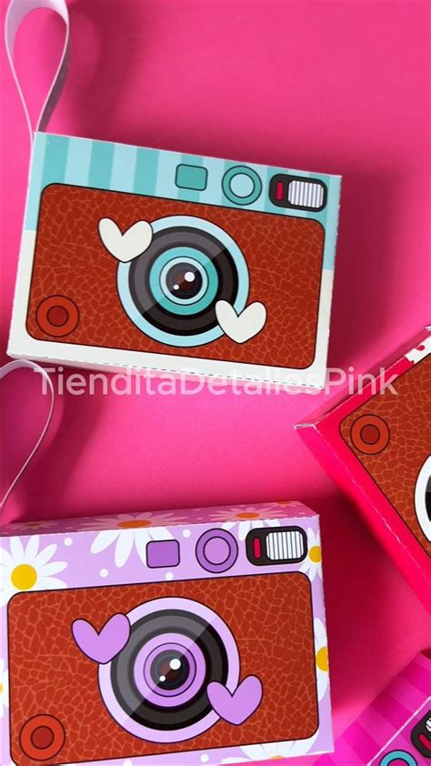 Template Camera Type Boxes Camera Box Camera Type Box Etsy Pink