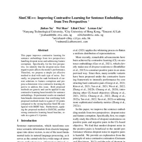 Simcse Improving Contrastive Learning For Sentence Embeddings From
