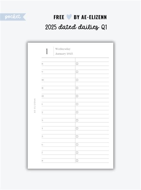 AE Elizenn Free Printable Planner Inserts