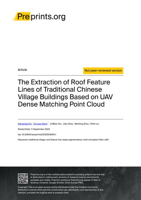 Pdf The Extraction Of Roof Feature Lines Of Traditional Chinese
