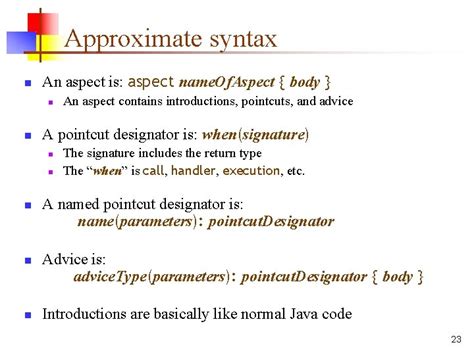 Aspectoriented Programming Programming Paradigms N Procedural Programming N