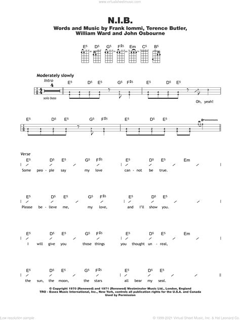 Black Sabbath Guitar Chords