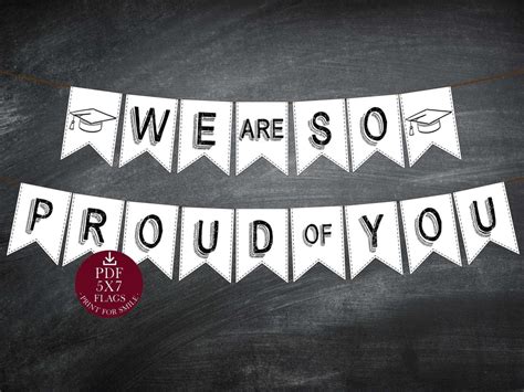 We Are So Proud Of You Banner Printable Graduation