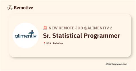 [hiring] sr statistical programmer alimentiv 2