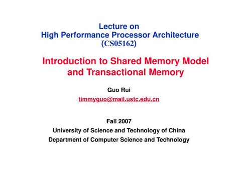 ppt lecture on high performance processor architecture cs05162