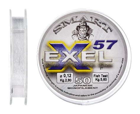 Леска Smart Exel 57 50 м 0.14 мм 3.0 кг Прозрачная (13003256) – фото ...