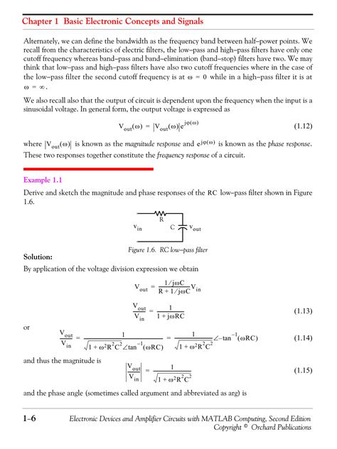 Electronic Devices And Amplifier Circuits With Matlab Computing 2nd