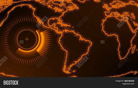 Techy Earth Map Image And Photo Free Trial Bigstock