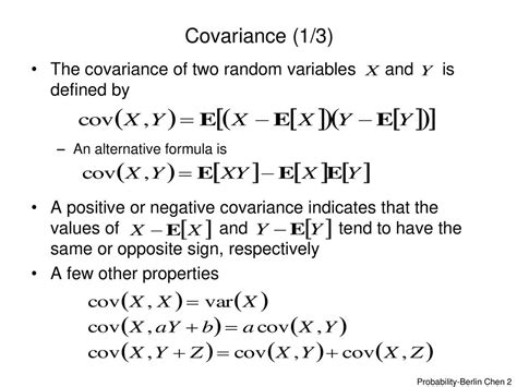 further topics on random variables covariance and correlation ppt