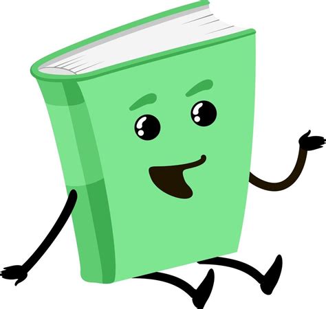 Cartoon Book School Textbook Or Bestseller Cute Character School
