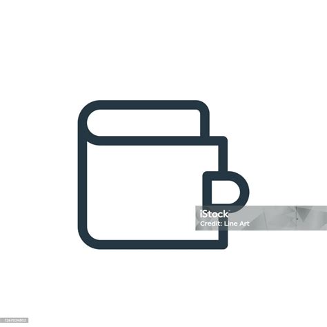 기타 개념에서 지갑 아이콘 벡터 지갑 편집 스트로크의 얇은 라인 일러스트 웹 및 모바일 앱 로고 인쇄 미디어에 사용하기위한 지갑 선형 기호 가방에 대한 스톡 벡터 아트 및