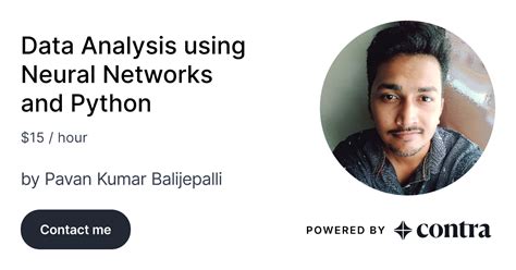 data analysis using neural networks and python by pavan kumar balijepalli